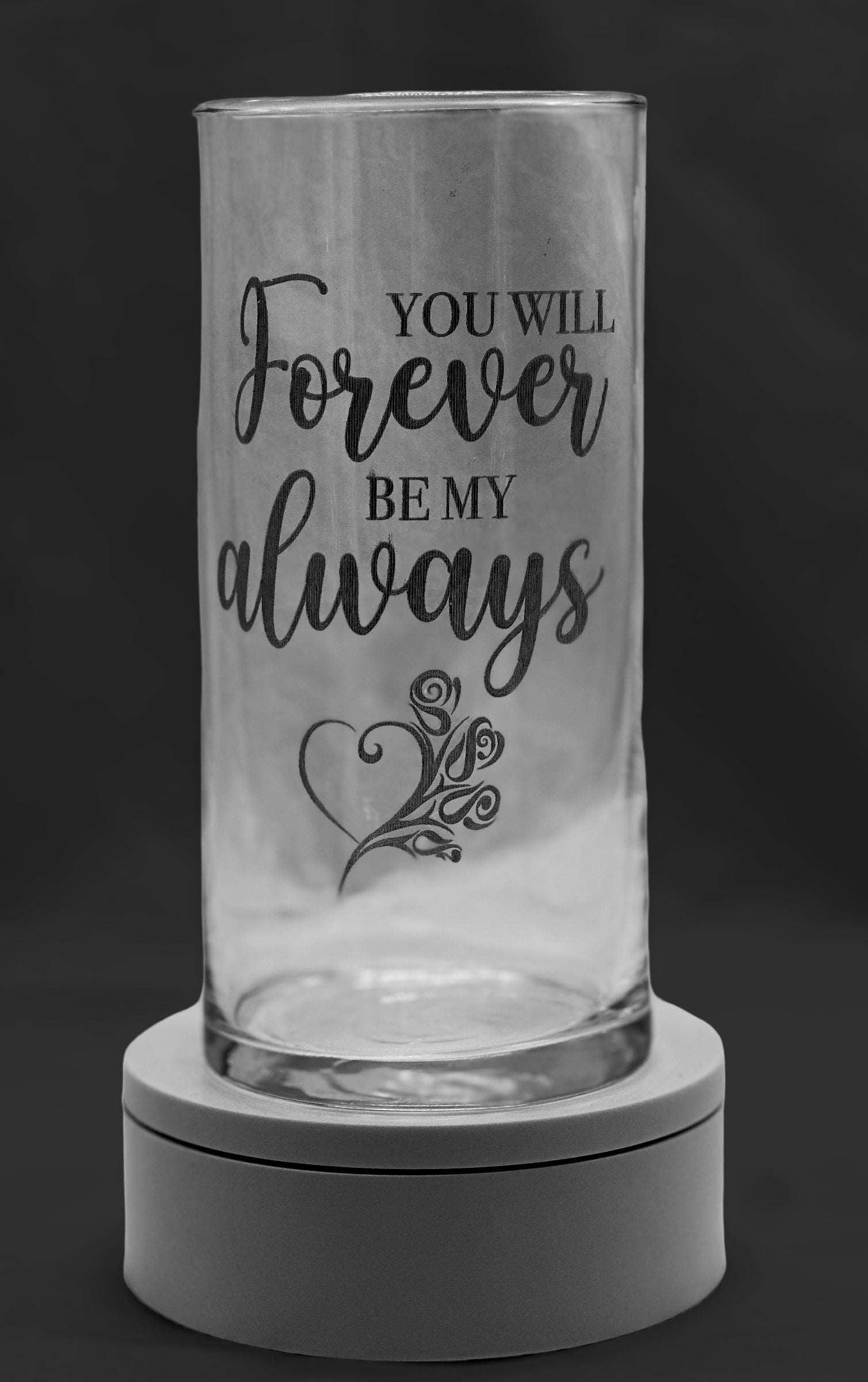 Unity Candle Vase: You Will Forever Be My Always – BA Customs Engravings