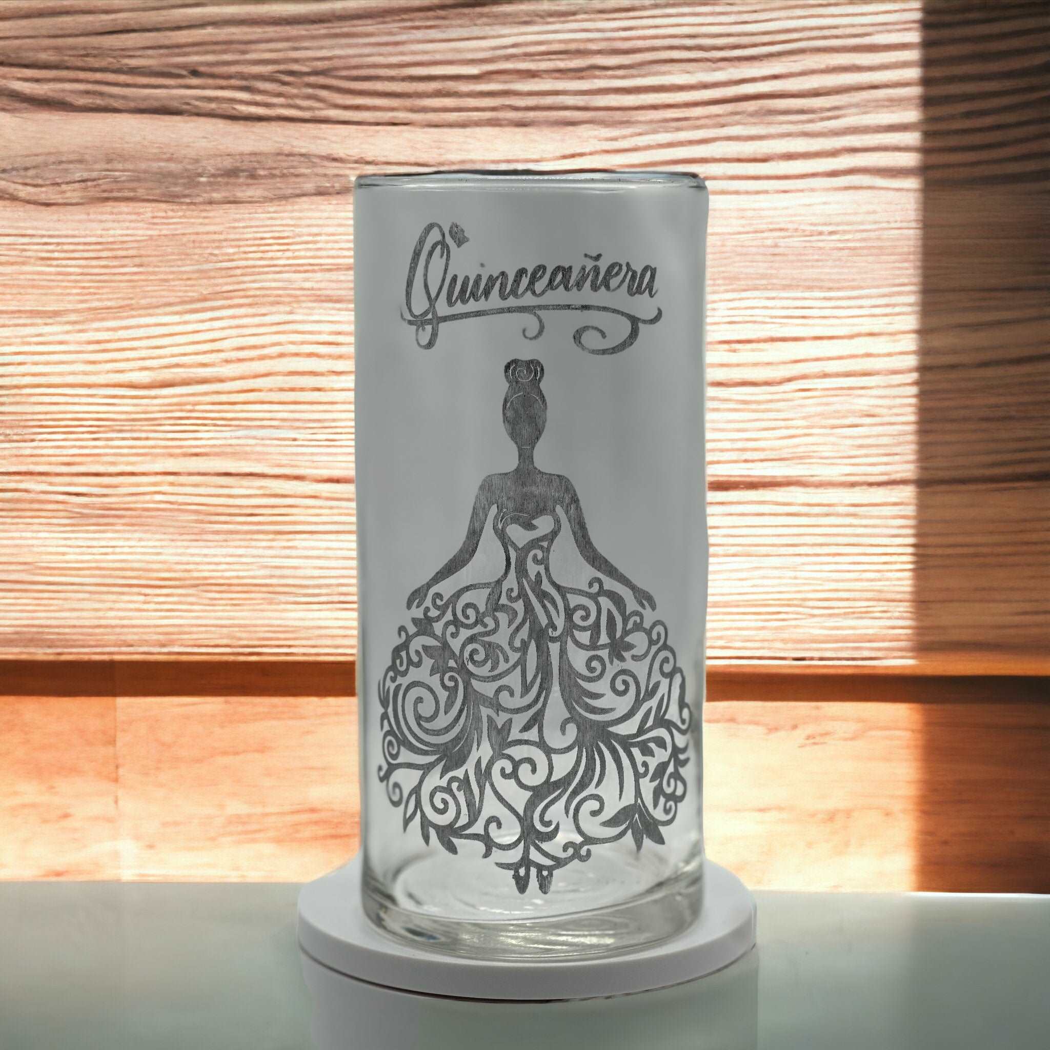 Engraved Quinceañera Cylinder Vase – BA Customs Engravings